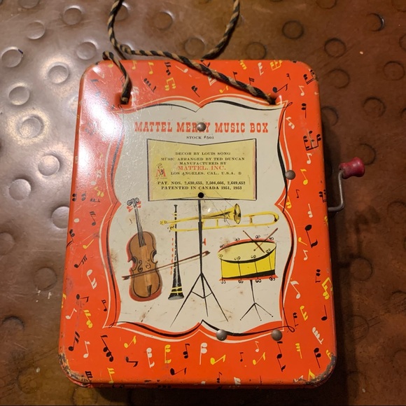 Mattel | Games | 95s Mattel Merry Music Box Band Instruments Monkey ...